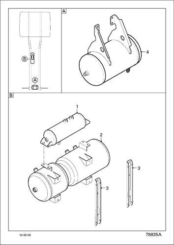 1733507 rezervoar vazduha za DAF XF 105 kamiona