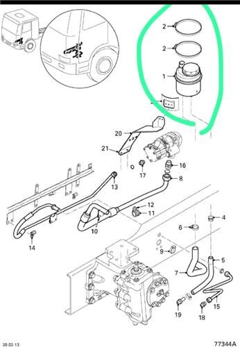 274965 rezervoar servo upravljača za DAF XF 105 kamiona