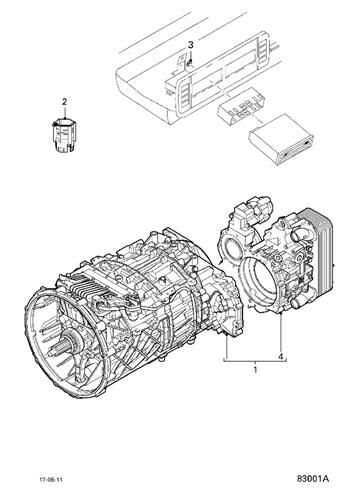 1801237 menjač za DAF XF 105 kamiona