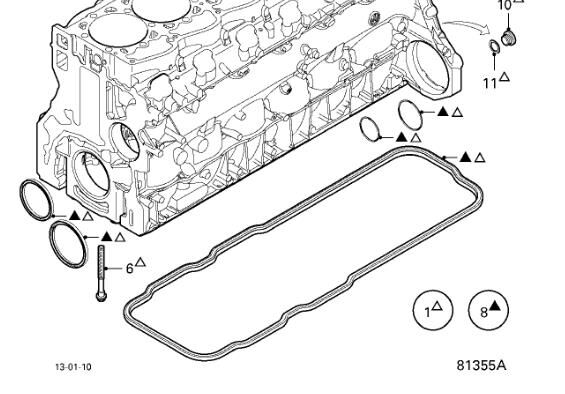 54185900 zaptivka glave cilindra za DAF Serie XF105.XXX kamiona