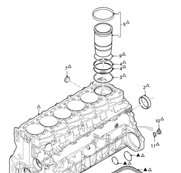 1691836 blok cilindara za DAF Serie XF105.XXX kamiona