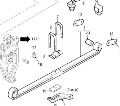 1381683 gibanj za DAF Serie XF105.XXX kamiona