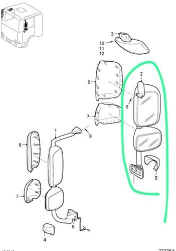 1813001 retrovizor za DAF XF 105 kamiona