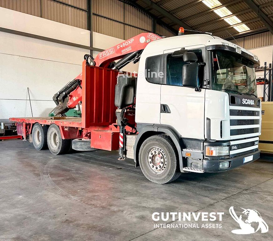Scania R114 GB6X4NB380 kamion platforma