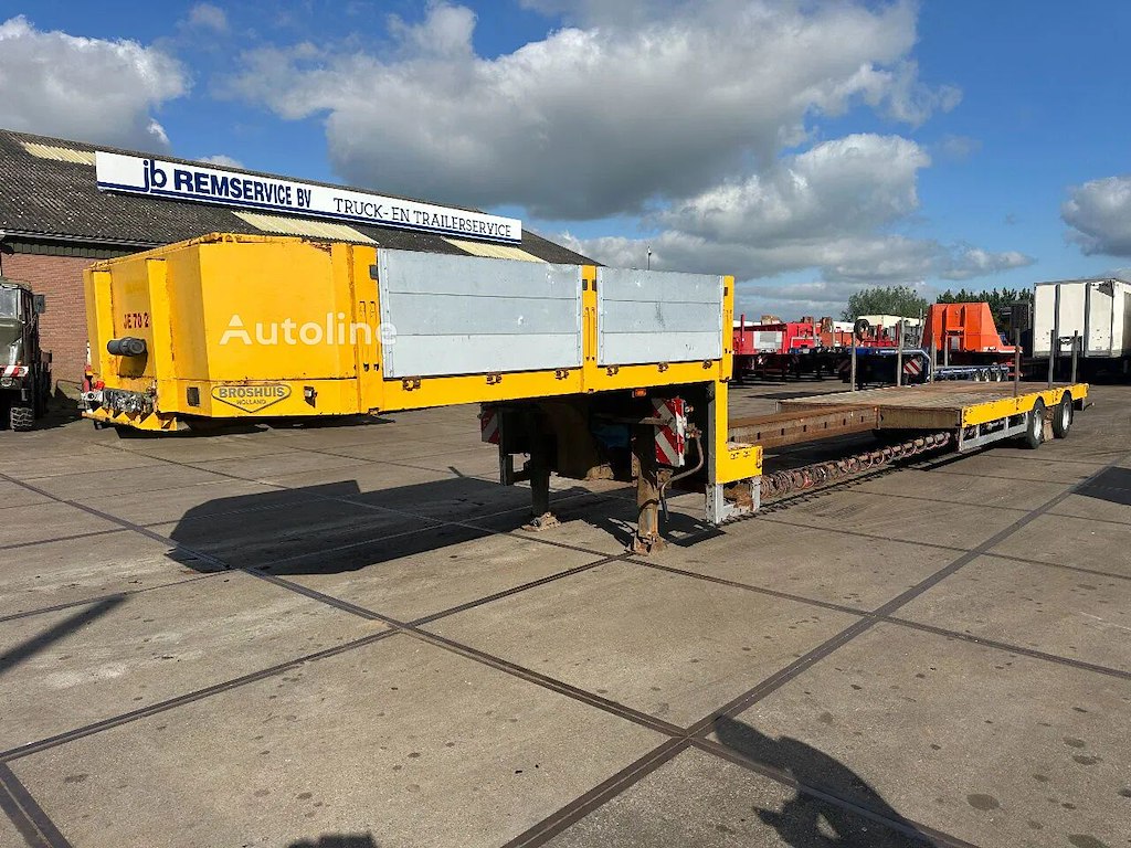 Broshuis 21N58A, 2 AXLE LAST AXLE STEERING, EXTENDABLE poluprikolica sa niskom platformom