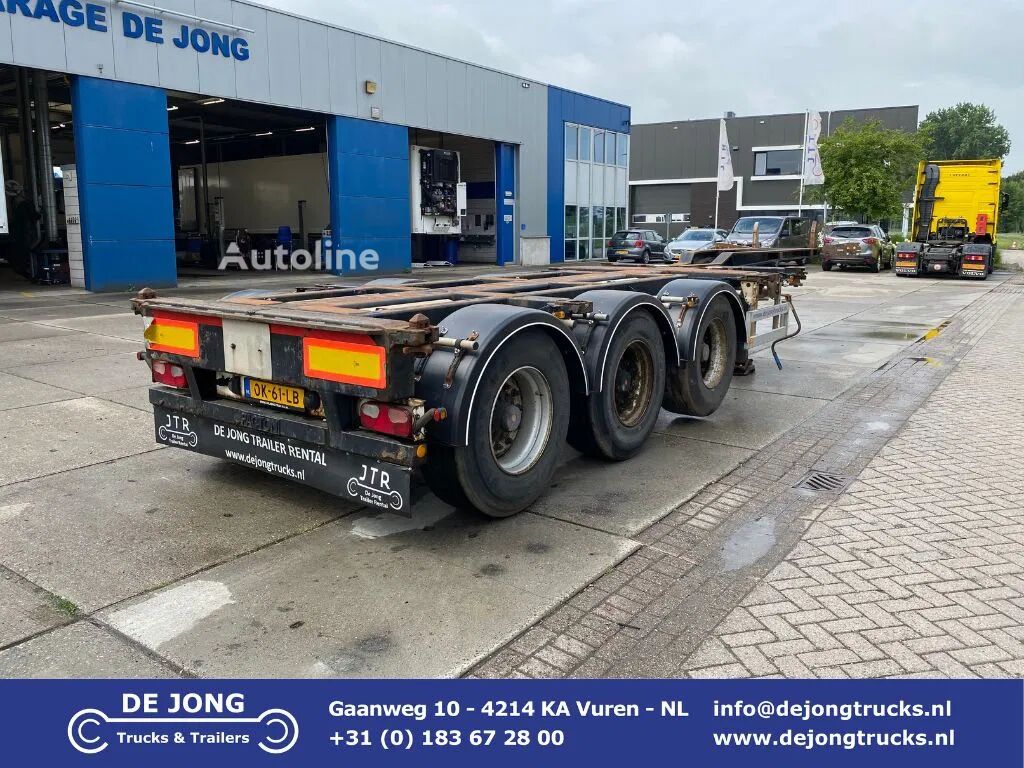Pacton T3-010 / 3x Extendable / SAF + Drum / 1x lift poluprikolica za prevoz kontejnera