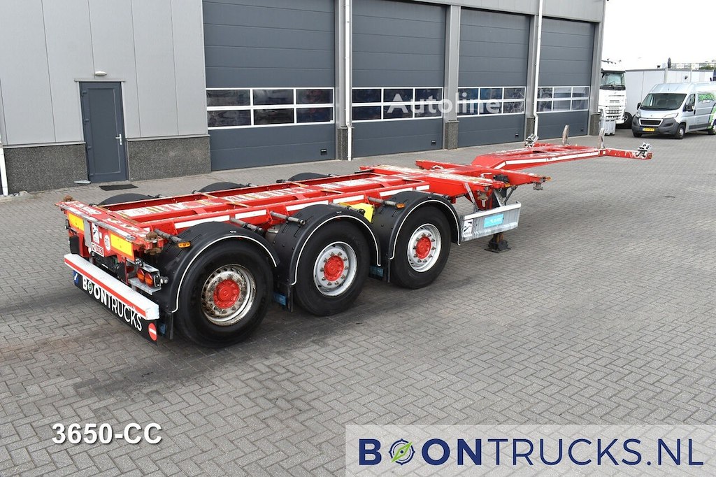 D-Tec FLEXITRAILER | 2x20-30-40-45ft HC * 2x LIFT AXLE * 2x EXTENDABLE poluprikolica za prevoz kontejnera