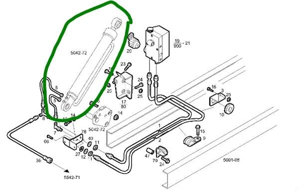 CH246 hidraulični cilindar za IVECO EuroCargo tector kamiona