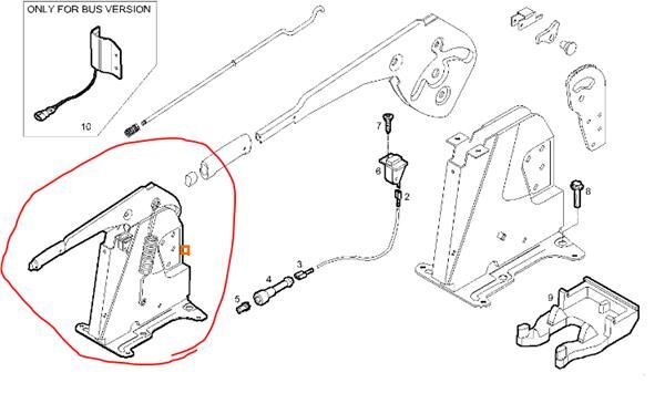 504135616 poluga ručne kočnice za IVECO DAILY kamiona