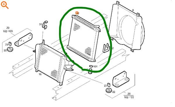 31R30036T radijator za hlađenje motora za IVECO EuroCargo tector kamiona