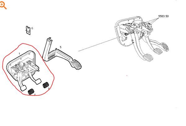 5801259320 pedala kvačila za IVECO DAILY kamiona