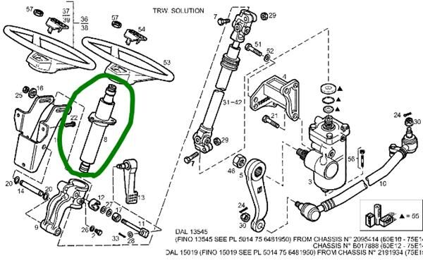 98437502 upravljački stub za IVECO 10-180 kamiona
