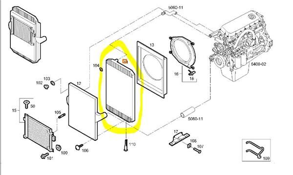 CR112000S radijator za hlađenje motora za IVECO Stralis kamiona