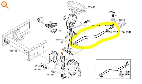 BTR32446 uporne spone za IVECO Stralis kamiona