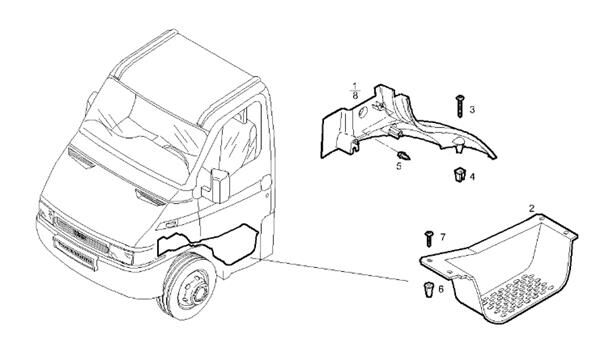 500312439 bočna stepenica za IVECO DAILY 99-07 kamiona