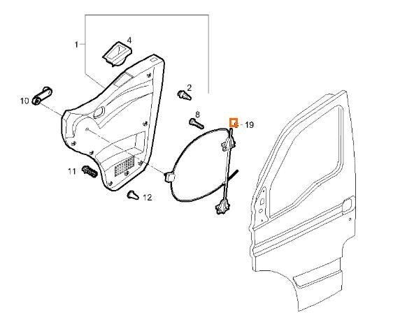 107298 nosač metlice brisača za IVECO DAILY 99-07 kamiona
