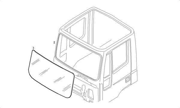 99453948 vetrobransko staklo za IVECO EuroTech Cursor (MH) kamiona