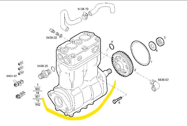 4123520080 pneumatski kompresor za IVECO Stralis kamiona