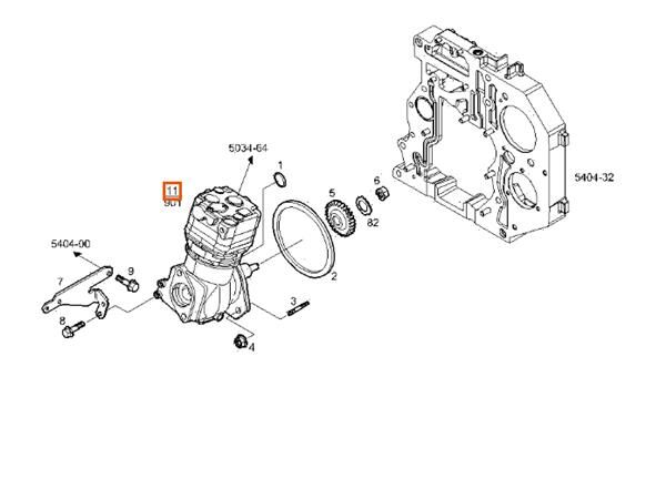504080656 pneumatski kompresor za IVECO EuroCargo (03.2008->) kamiona