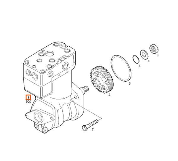 504308489 pneumatski kompresor za IVECO Trakker kamiona