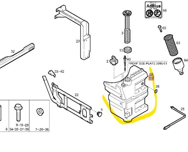 41272939 AdBlue rezervoar za IVECO Stralis kamiona