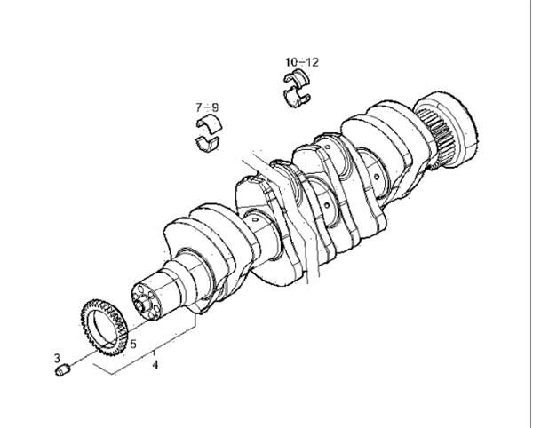 2830476 kolenasto vratilo za IVECO EuroCargo (03.2008->) kamiona