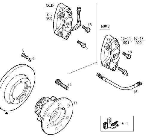 4855708 stezaljka kočnice za IVECO Daily I kamiona