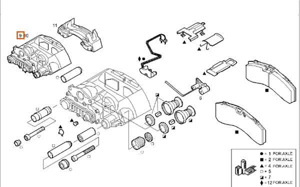 41211287 stezaljka kočnice za IVECO Trakker kamiona