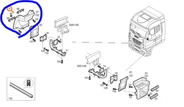 DC00856 bočna stepenica za IVECO Stralis kamiona