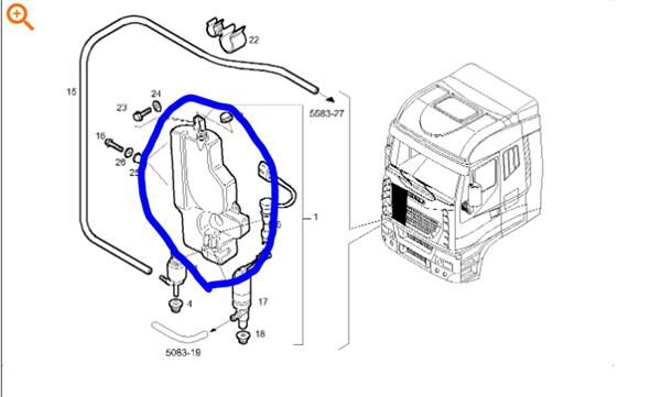 103835 rezervoar tečnosti za pranje za IVECO Stralis kamiona