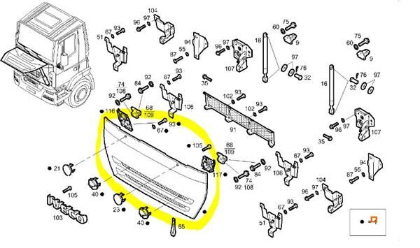 504170769 rešetka hladnjaka za IVECO Stralis kamiona
