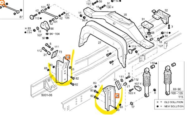 41001327 drugi rezervni deo kabine za IVECO Stralis kamiona