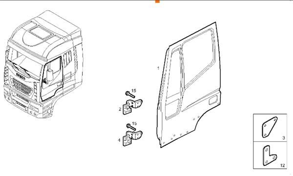 504232510 vrata za IVECO Stralis kamiona