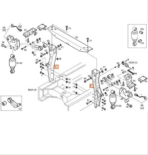 504003925 drugi rezervni deo kabine za IVECO Stralis kamiona