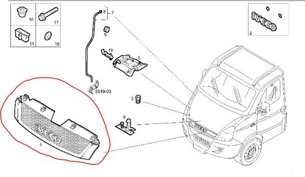 G4206 rešetka hladnjaka za IVECO DAILY kamiona