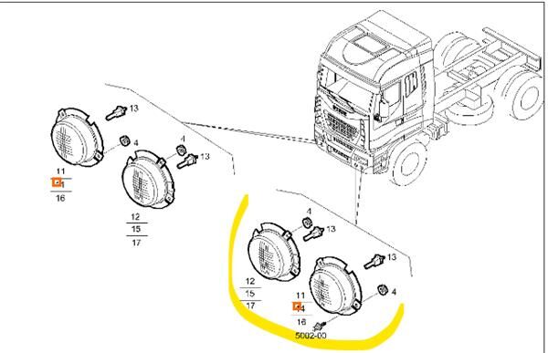 9622248 maglenka za IVECO Stralis kamiona