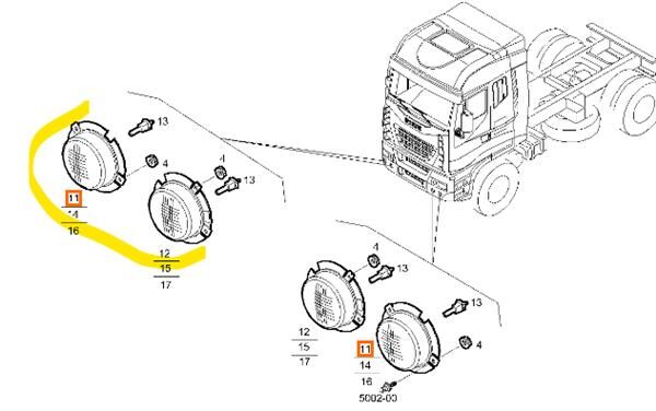 9621248 maglenka za IVECO Stralis kamiona