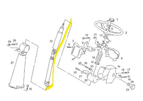KS00001642 upravljački stub za MAN M 2000 L kamiona