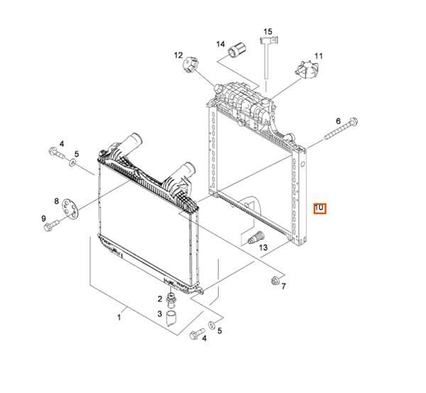 81061016520 radijator za hlađenje motora za MAN TGA kamiona