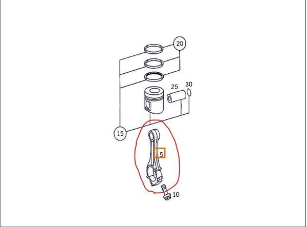 20060390602 klipnjača za Mercedes-Benz 2628GL/NLA6X2/4 3900 kamiona