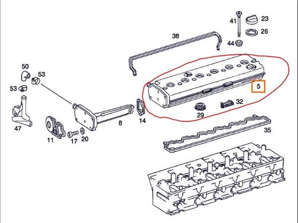 A 906 010 13 30 poklopac ventila za Mercedes-Benz 2628GL/NLA6X2/4 3900 kamiona