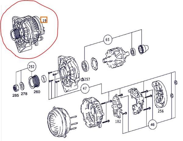 A 014 154 94 02 generator za Mercedes-Benz 2628GL/NLA6X2/4 3900 kamiona