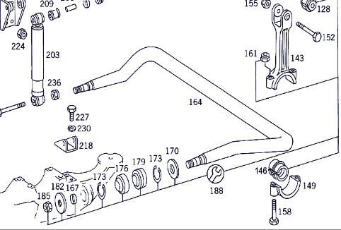 A 385 323 03 53 stabilizaciona letva za Mercedes-Benz SK kamiona