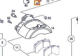 A 002 420 14 83 stezaljka kočnice za Mercedes-Benz ACTROS kamiona