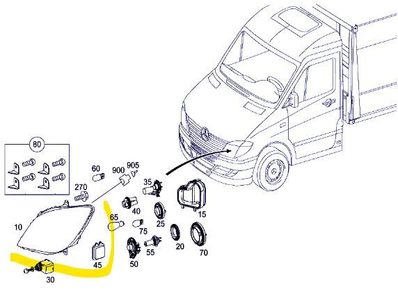 44583 far za Mercedes-Benz SPRINTER kamiona