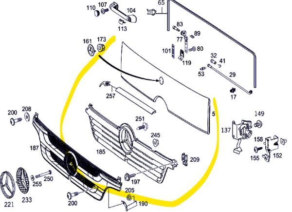 A 973 750 06 02 rešetka hladnjaka za Mercedes-Benz ATEGO kamiona