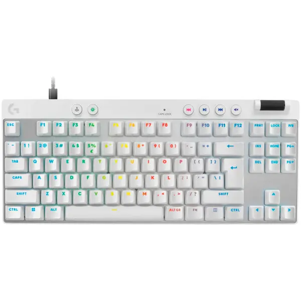 LOGITECH G PRO X TKL RAPID Gaming Keyboard - WHITE - US INTL - USB - EMEA28i-935 - LINEAR ( 920-013242 )