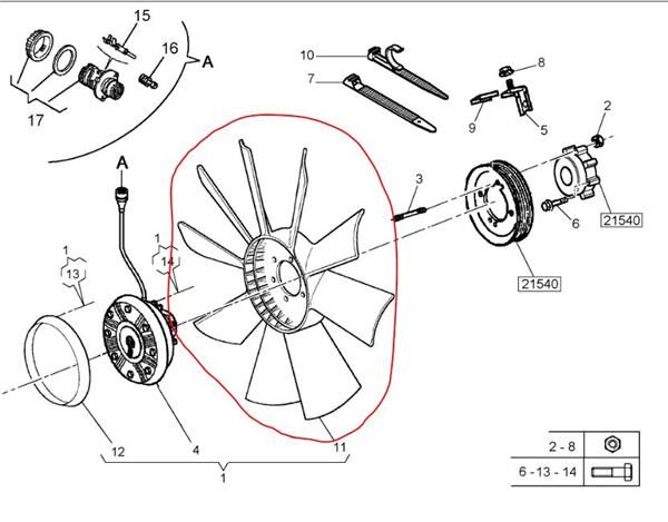 5010315993 ventilator hladnjaka za Renault Premium kamiona