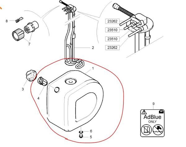 7421609062 AdBlue rezervoar za Renault Premium kamiona