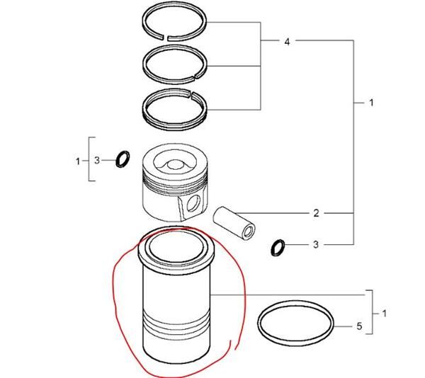 7485126579 košuljica cilindra za Renault Midlum kamiona